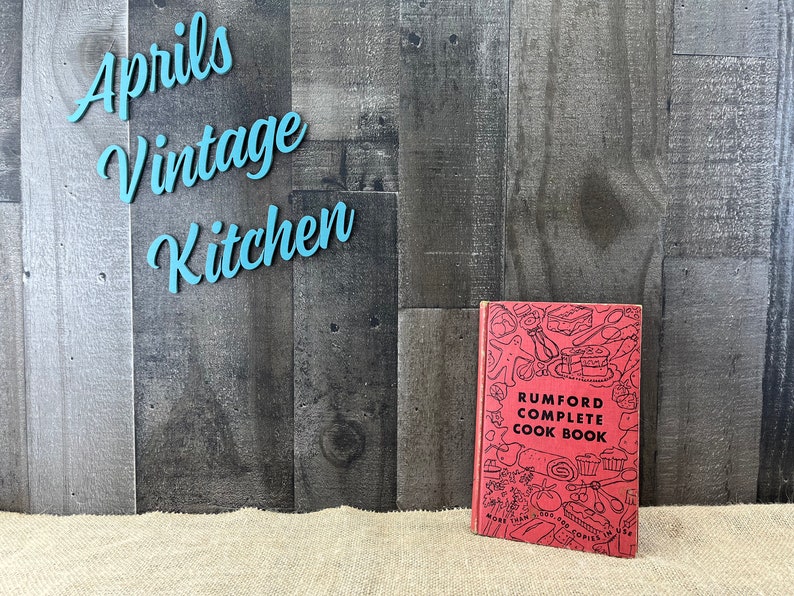 Vintage 1950 Rumford Complete Cook Book Red Cookbook - Etsy