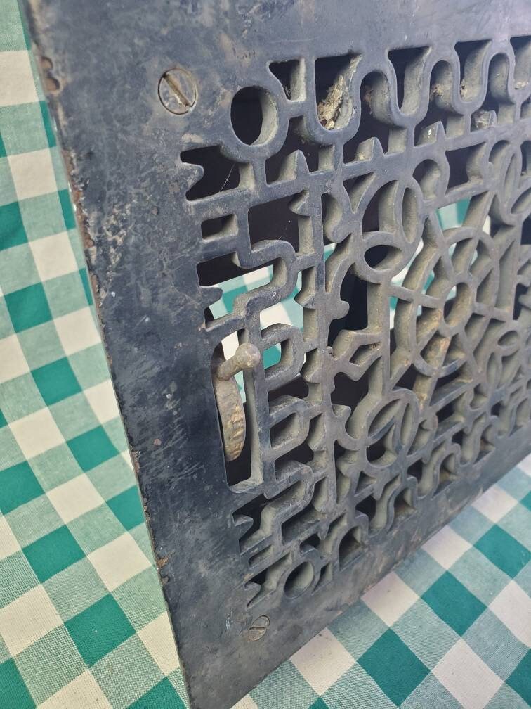 Cast Iron Register Vent Cover Antique Rectangle Victorian Ornate - Etsy
