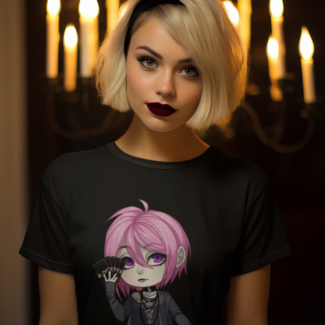 Goth Girl Witch Sadako glamour Form Kawaii Anime Chibi Unisex 100% ...