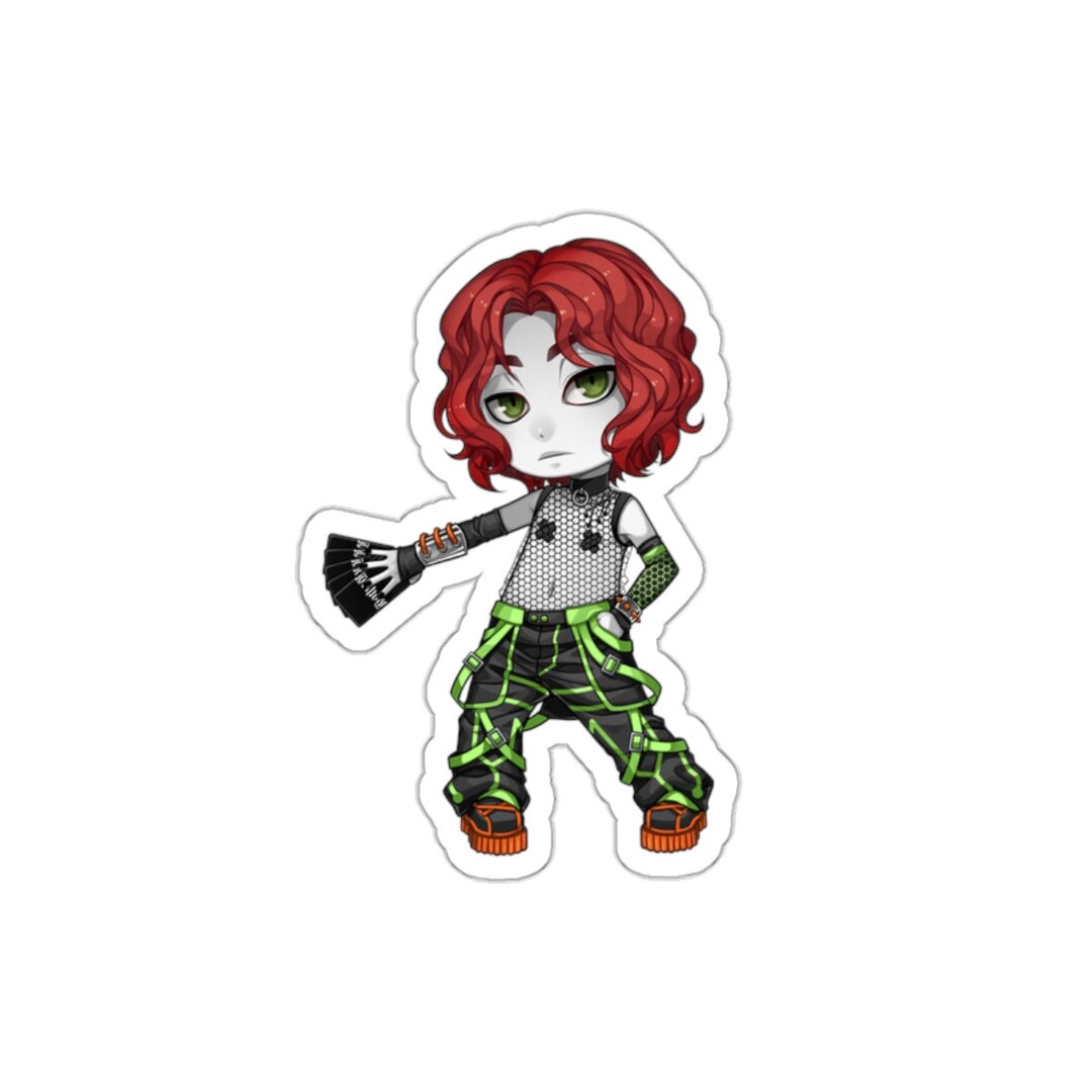 Goth Boy Cybergoth Kawaii Anime Chibi Die-cut Water-resistant Vinyl ...