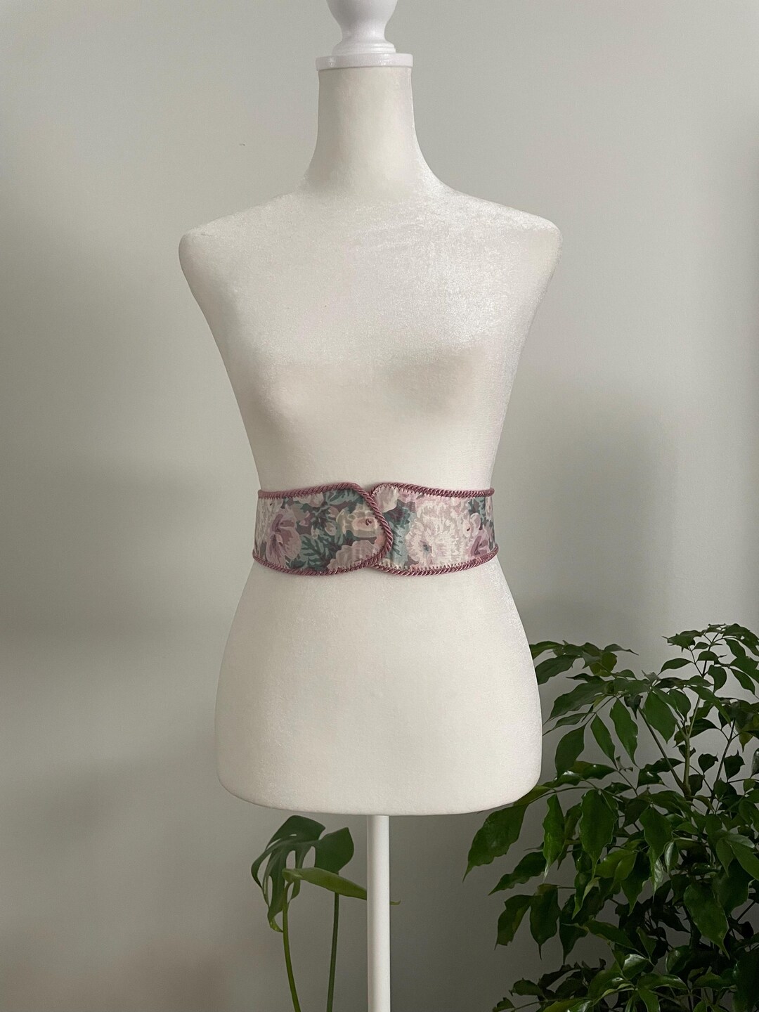 Vintage 80s Handmade Cottagecore/floral Print Belt With Rope Trim - Etsy