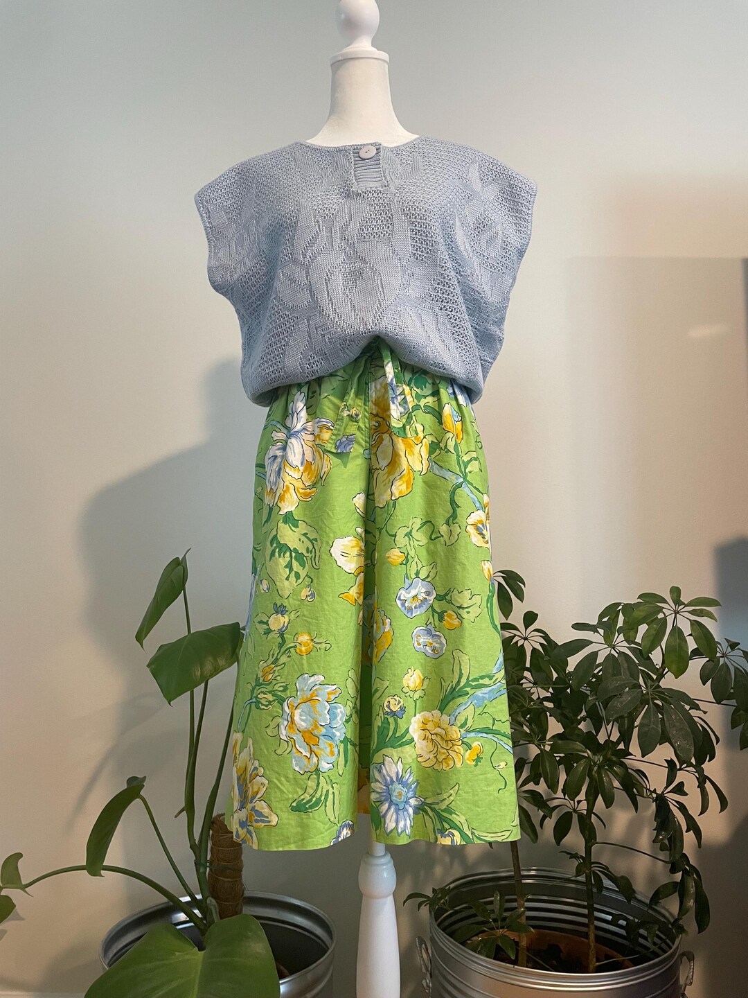 Vintage 70s Kenneth Too! Floral Relief Knit Sweater Top - Etsy
