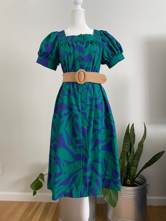 Vintage botanical print dress - Gem