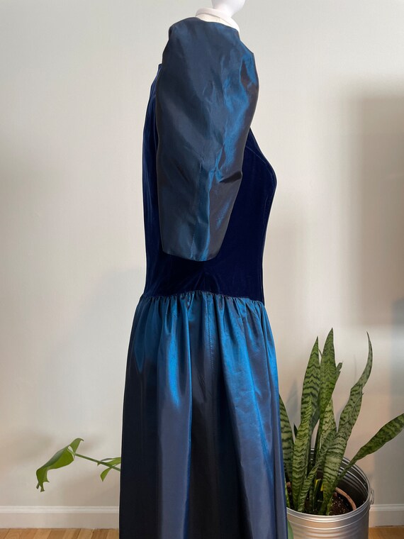 Vintage 80s Alexia Admor princess cut velvet & taffet… - Gem