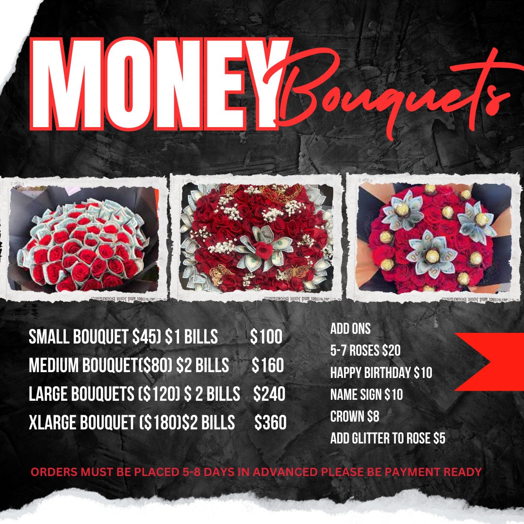 Money Bouquet Price List, DIY Flyer Template Design, Hair Pricing Flyer ...