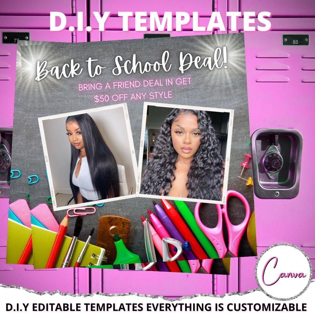 Back to School Flyer, DIY Flyer Design, Hair Flyer, Lash Flyer, School ...