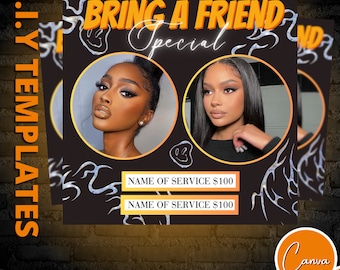 Bring A Friend' Sale Flyer Bestfriend Deal Flyer Customizable Canva ...