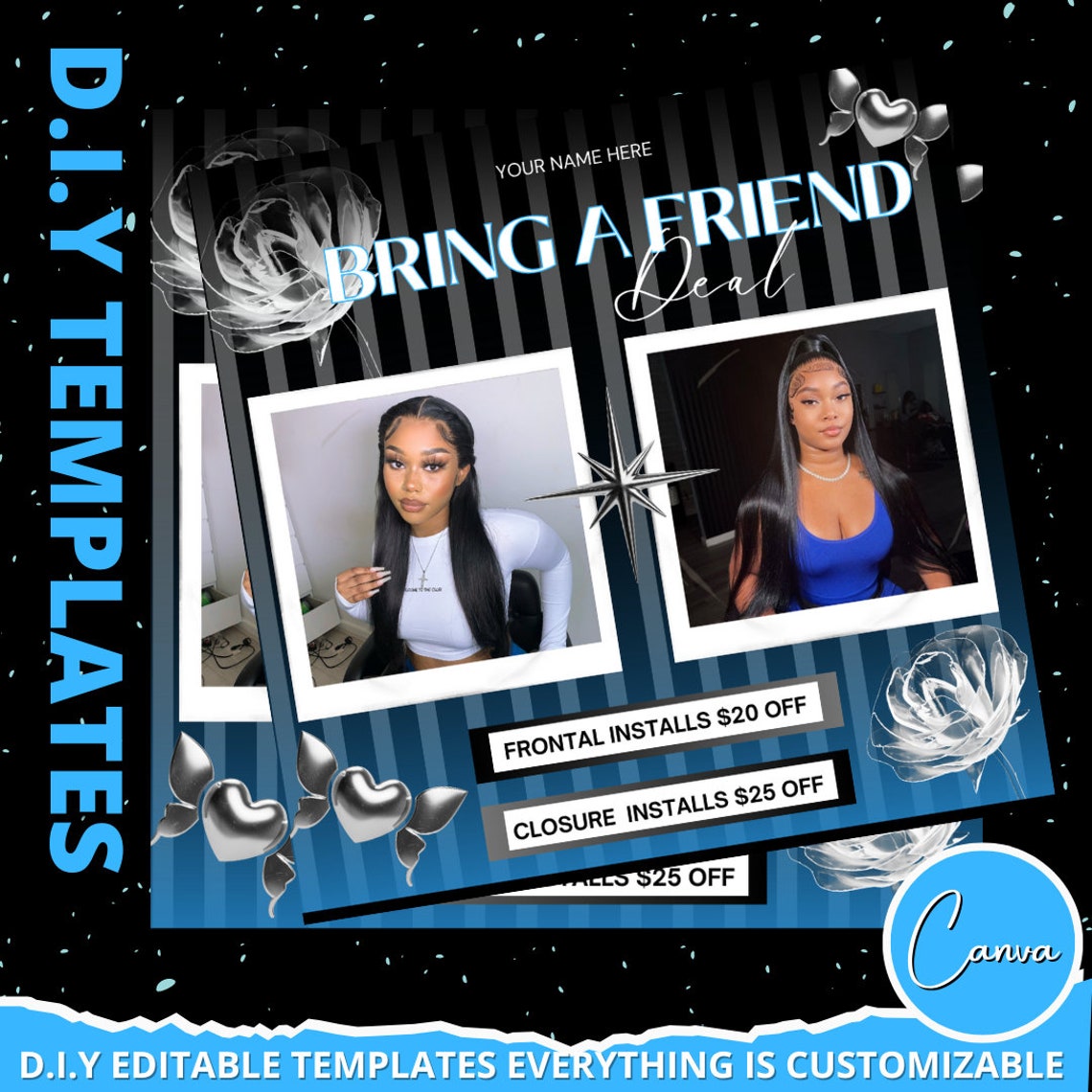 Bring A Friend' Sale Flyer | Bestfriend Deal Flyer | Customizable Canva ...