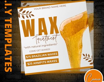 DIY Body Wax Specials Flyer, Waxing Sale Flyer, Wax Salon Flyer, Spa ...