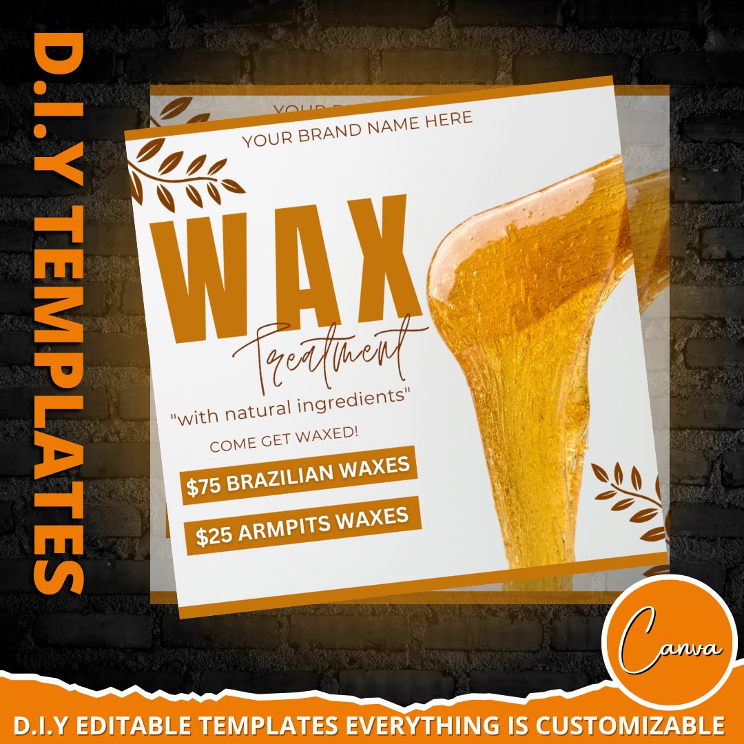 DIY Body Wax Specials Flyer, Waxing Sale Flyer, Wax Salon Flyer, Spa ...