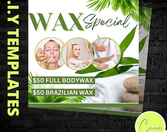 DIY Body Wax Specials Flyer, Waxing Sale Flyer, Wax Salon Flyer, Spa ...
