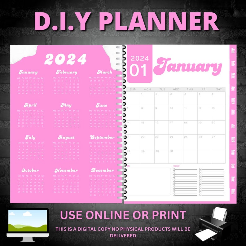 Girl Boss Planner, Planner Template, Planner, PLR , White Label, PLR ...