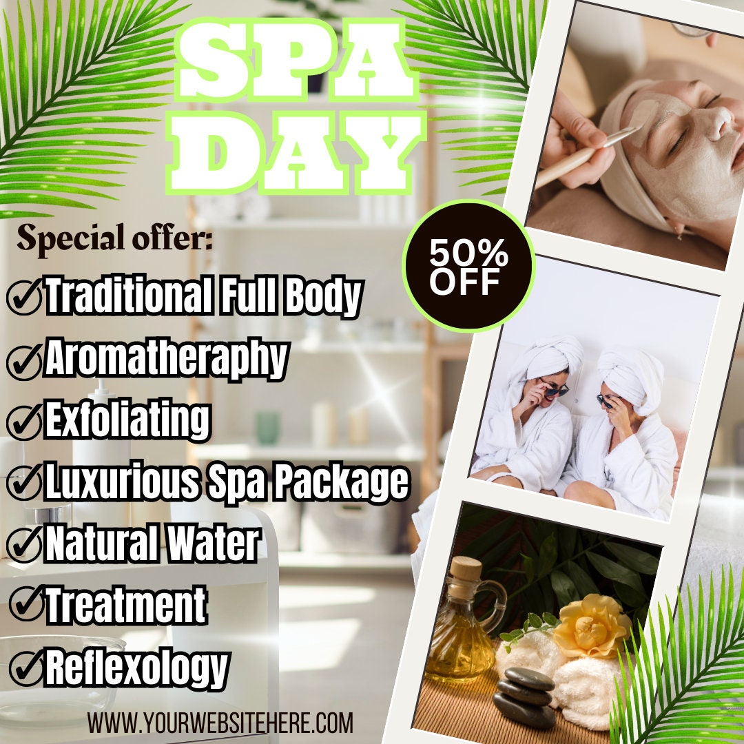 Self Care Flyer, Girls Night, Body Contouring Flyer, Premade Flyer, Spa ...