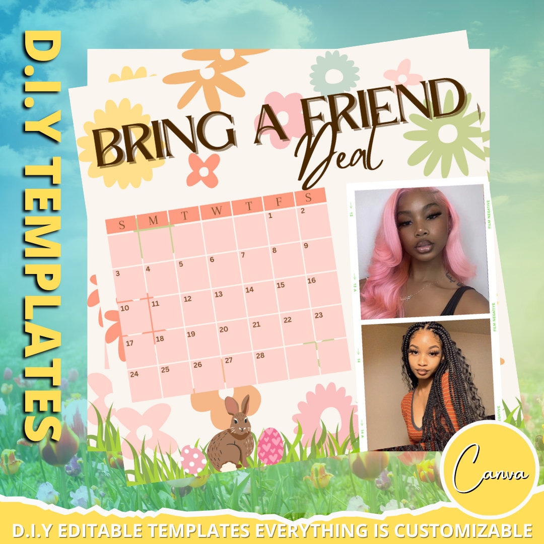 Bring A Friend' Sale Flyer | Bestfriend Deal Flyer | Customizable Canva ...