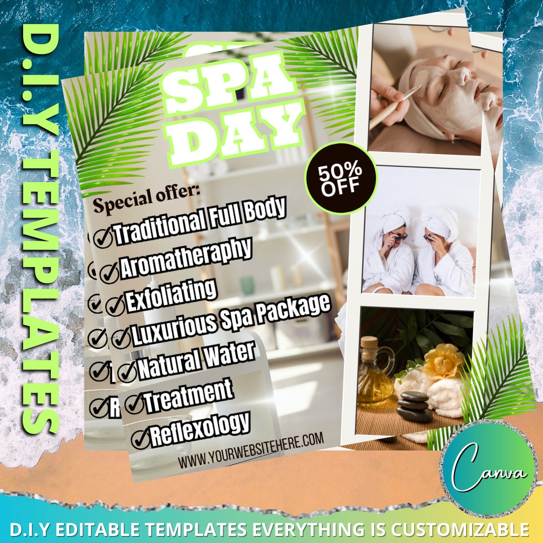 Self Care Flyer, Girls Night, Body Contouring Flyer, Premade Flyer, Spa ...