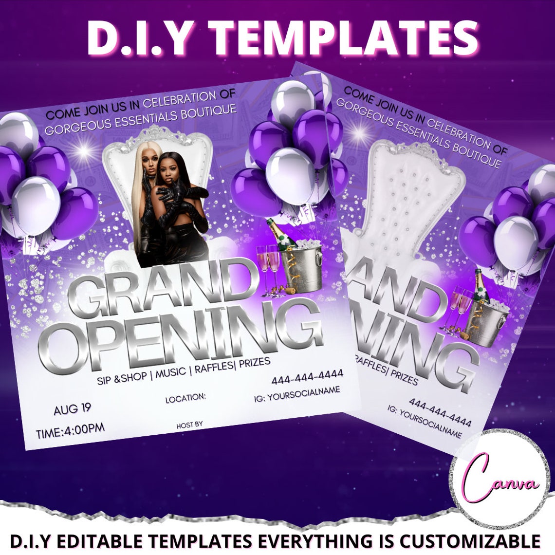 Grand Opening Flyer, Website Launch Flyer, Store Opening Flyer - Etsy