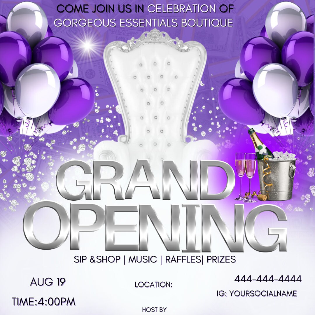 Grand Opening Flyer, Website Launch Flyer, Store Opening Flyer - Etsy