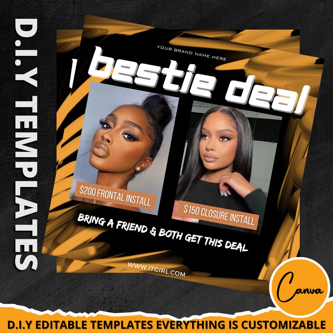 Bring A Friend' Sale Flyer | Bestfriend Deal Flyer | Customizable Canva ...