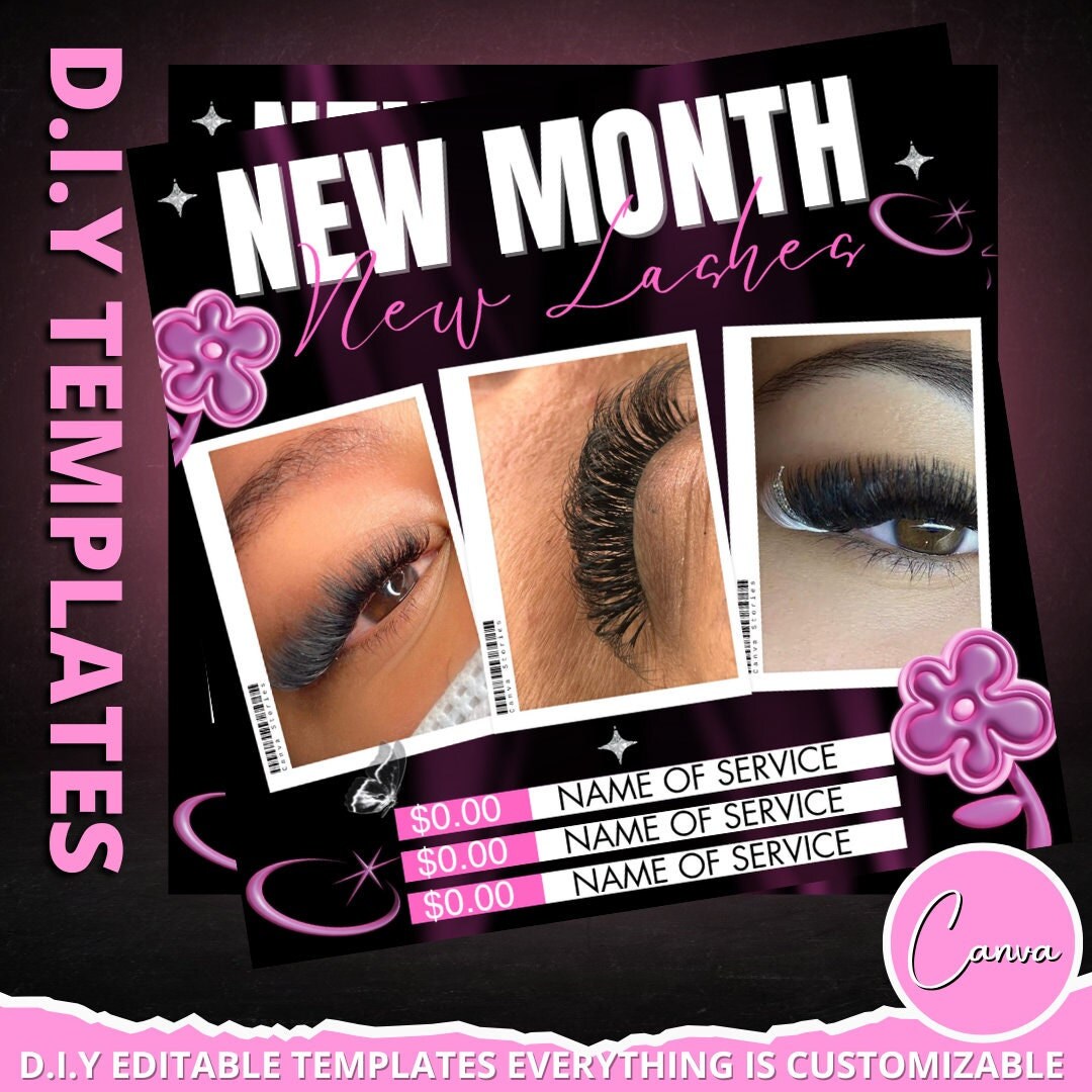 DIY Lash Tech Flyer - Etsy