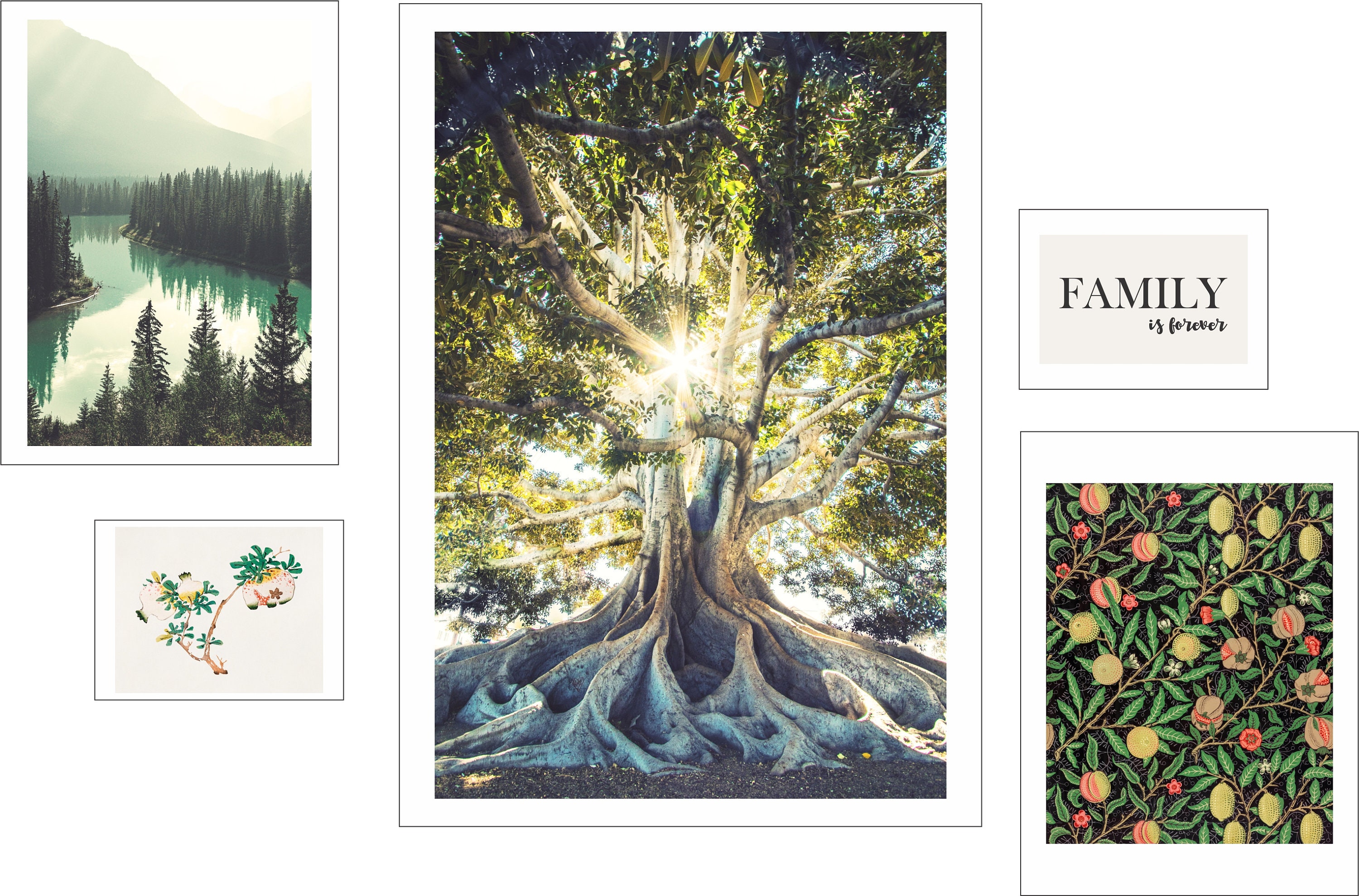 Feng Shui Family Area Printable Poster Set, Wall Decoration, Feng Shui ...