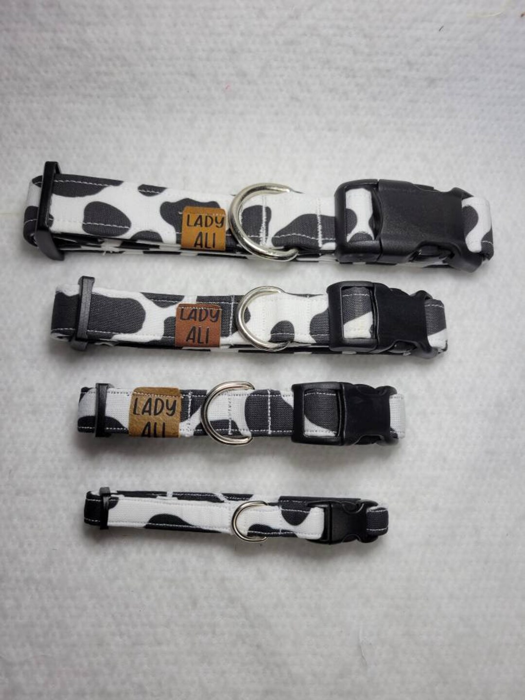 COW PRINT. Pet Collars. Extra Large, Large, Medium, Small, Mini. Cow ...