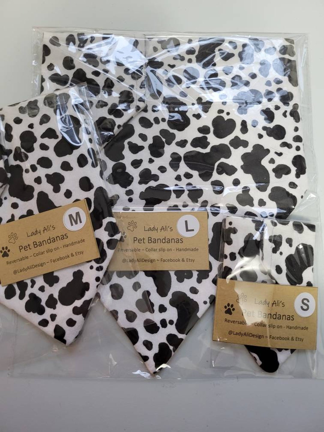 Cow Print Pet Bandana. Cow. Bandanas. - Etsy
