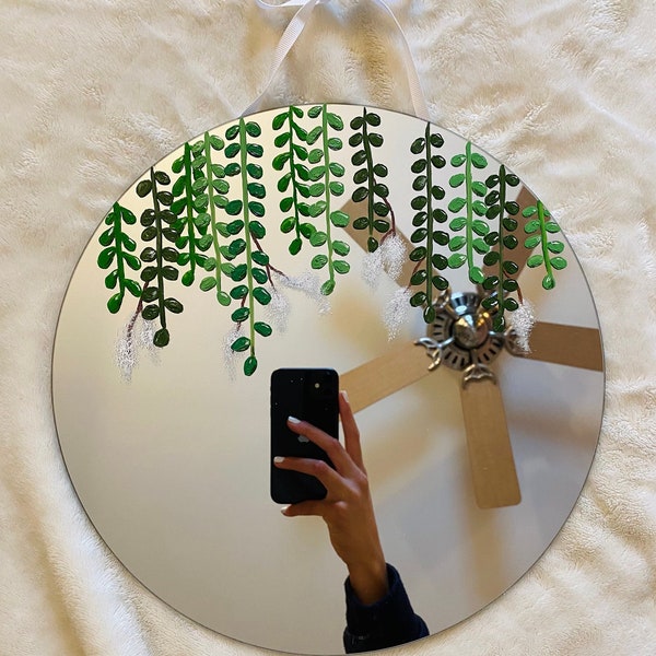 Hand Painted Mirror - Etsy