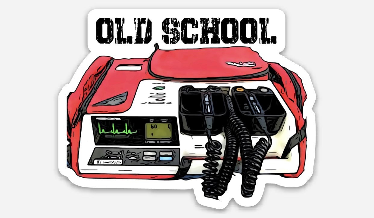 Color Old School EMS Vinyl Sticker Defibrillator EMS EMT Paramedic - Etsy