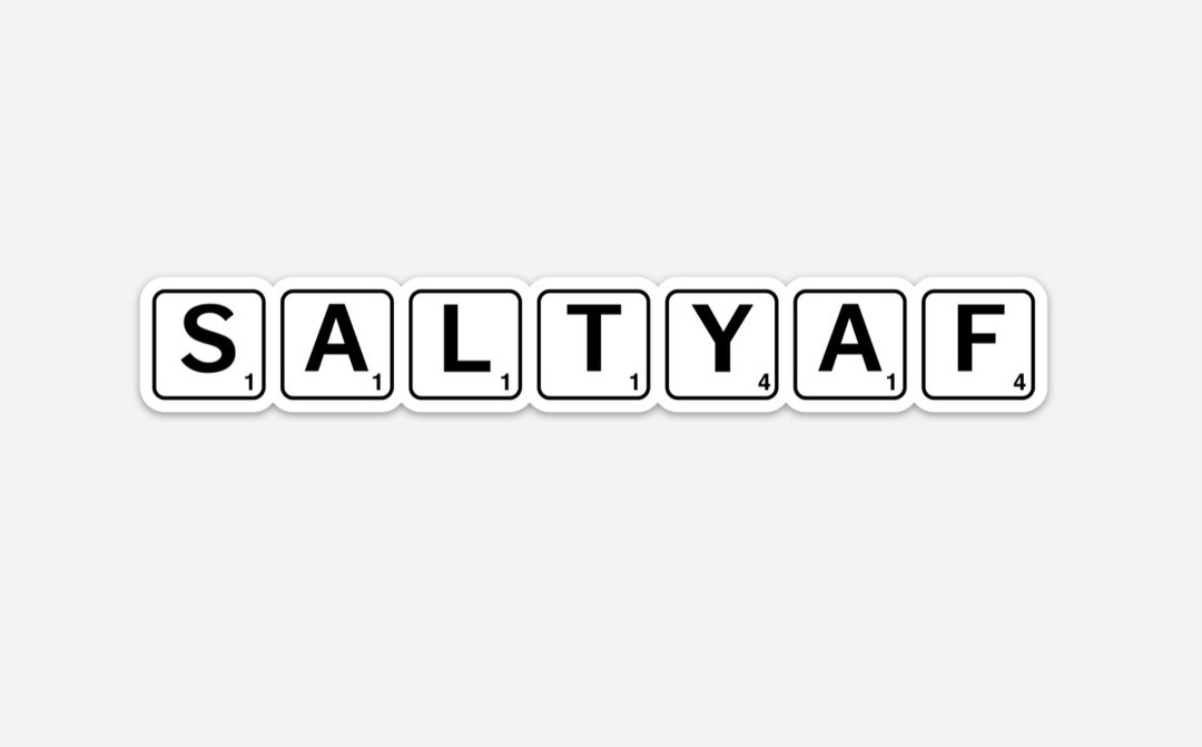 SALTY AF Scrabble Tile Vinyl Sticker - Etsy