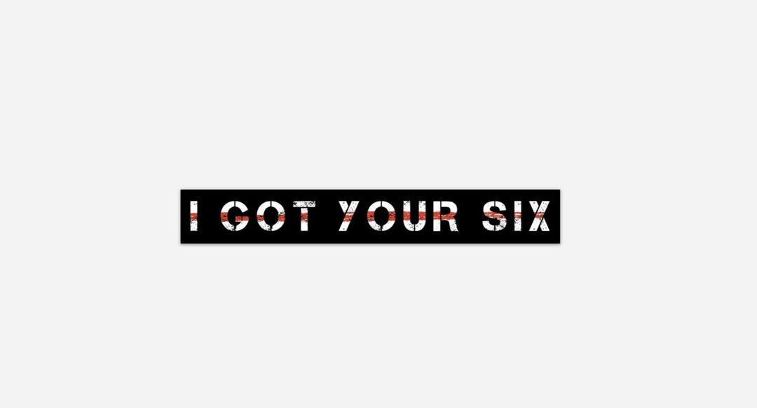I Got Your Six Thin Red Line Vinyl Sticker - Etsy