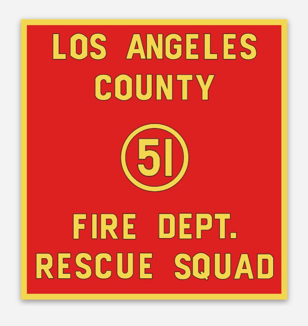 Emergency LA County Squad 51 Back Rear Lettering Vinyl Sticker - Etsy