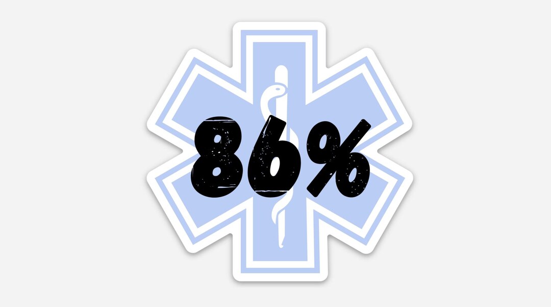 86% EMS Calls Star of Life Vinyl Sticker - Etsy
