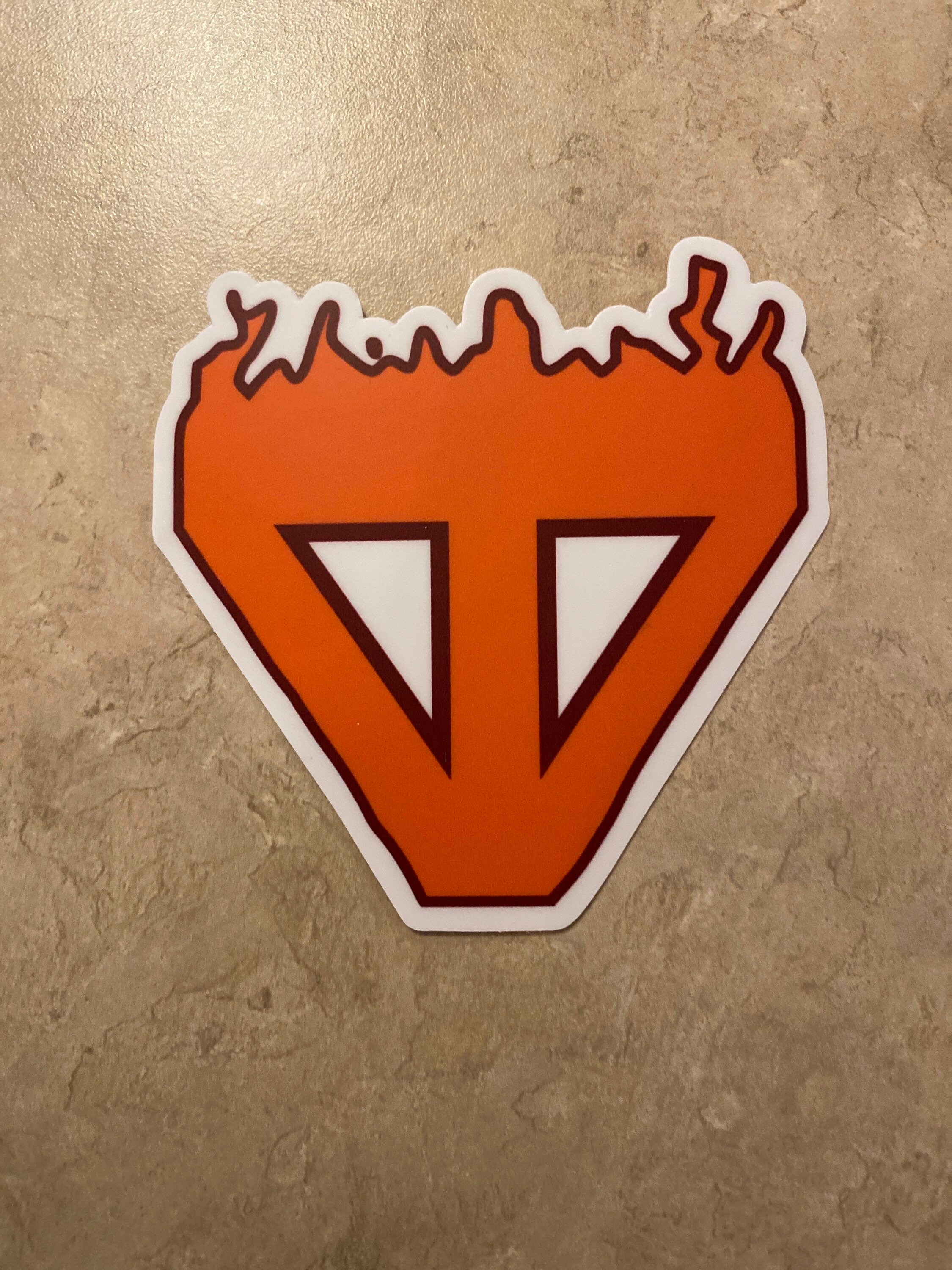 Virginia Tech Flaming VT Go Hokies Vinyl Sticker - Etsy