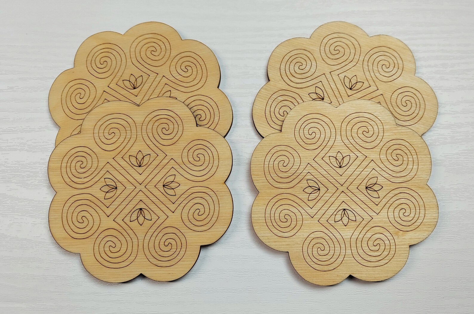 Wooden Hmong Coasters | Hmong Ram & Lotus Flower Coaster - Etsy