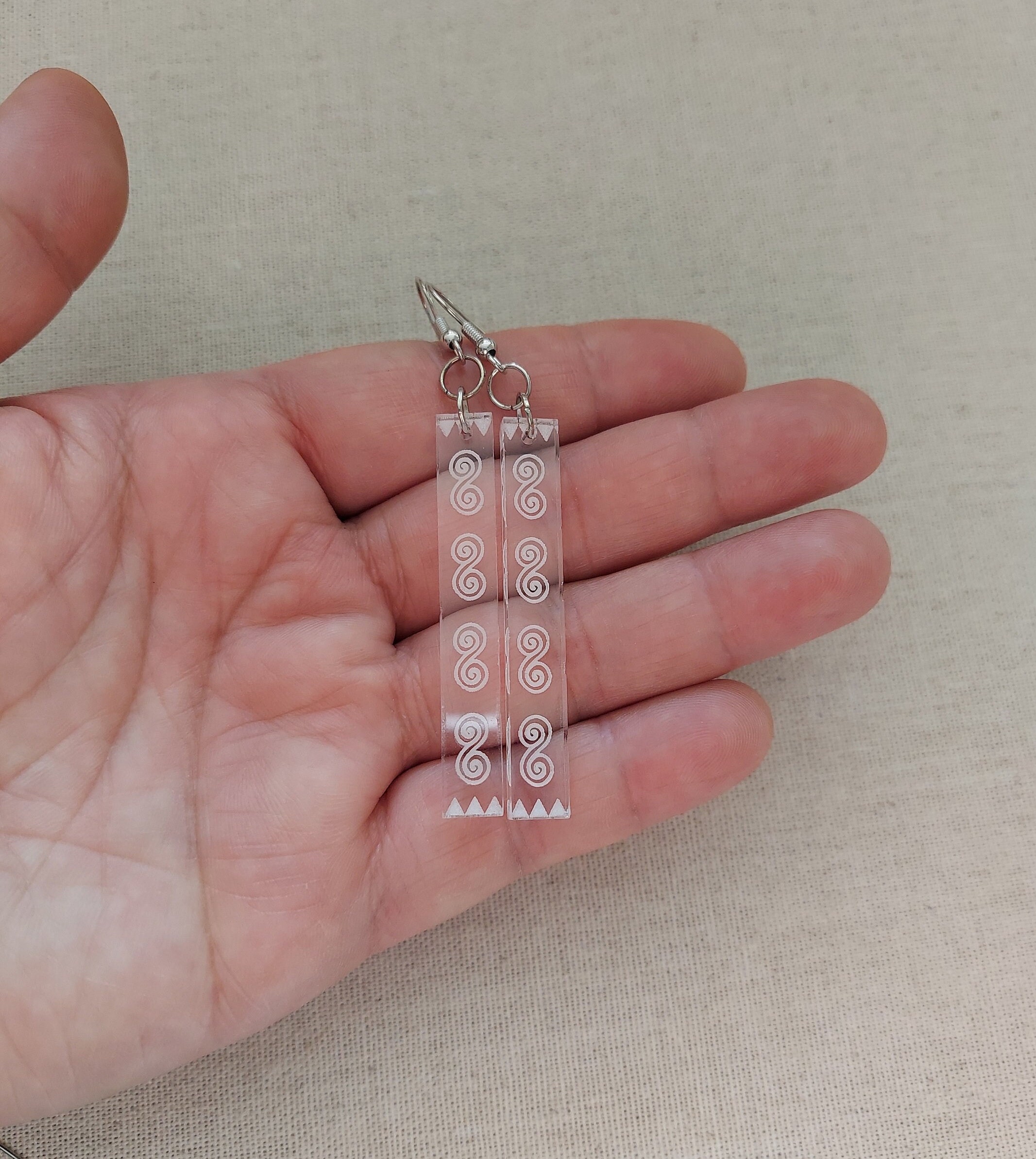 Skinny Dangle Earring Hmong Snail Motif - Etsy UK