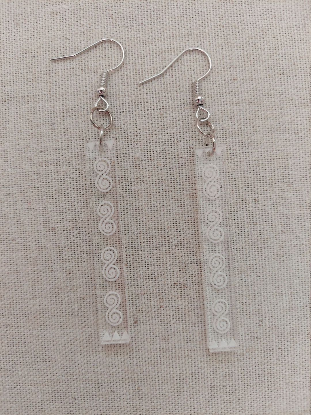 Skinny Dangle Earring | Hmong Snail Motif - Etsy