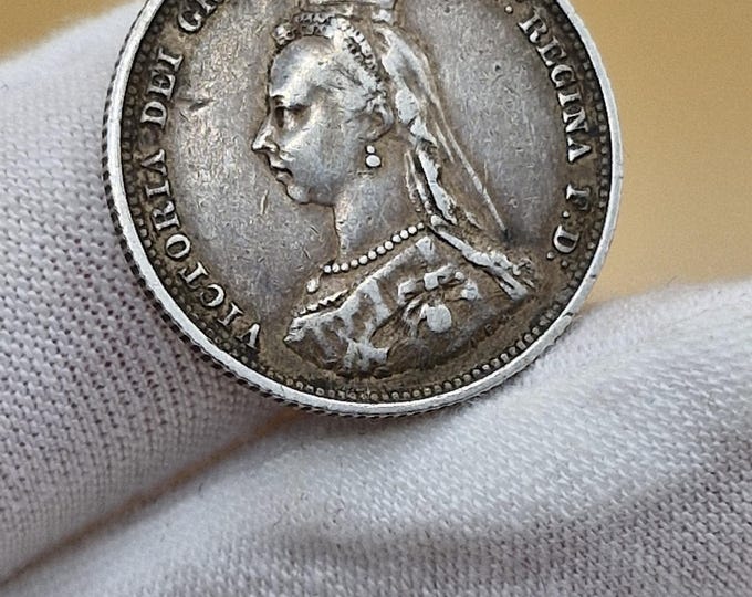 Antique 1887 Queen Victoria Sterling Silver Shilling - Second Portrait ...