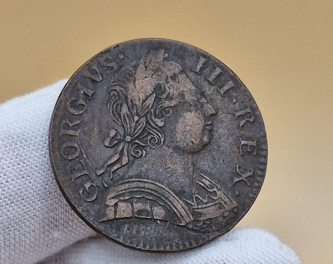 Genuine 1775 George III Copper Half Penny Coin - Great Britain - Etsy