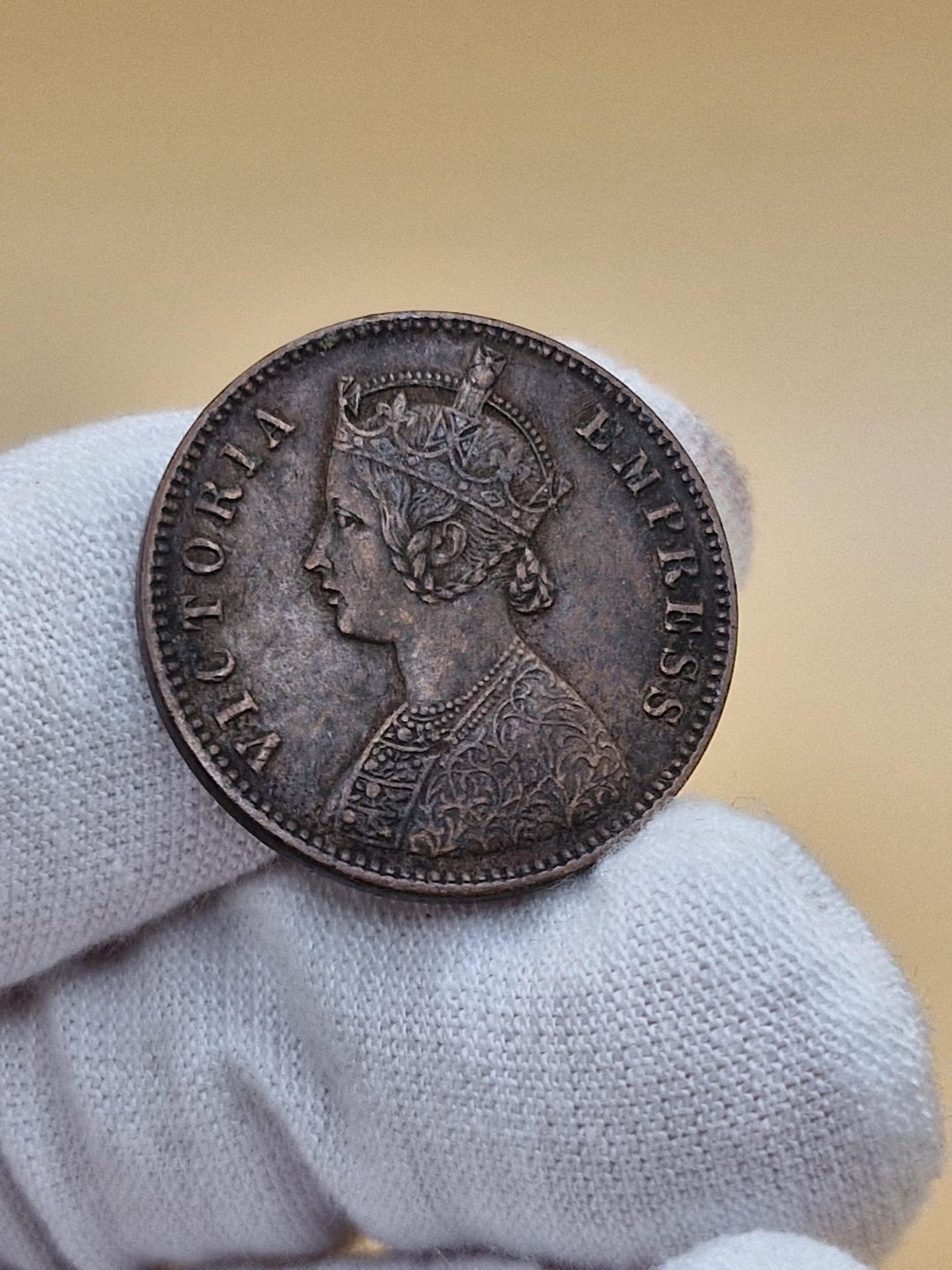Antique 1884 Empress Victoria - One Quarter Anna Coin - Etsy