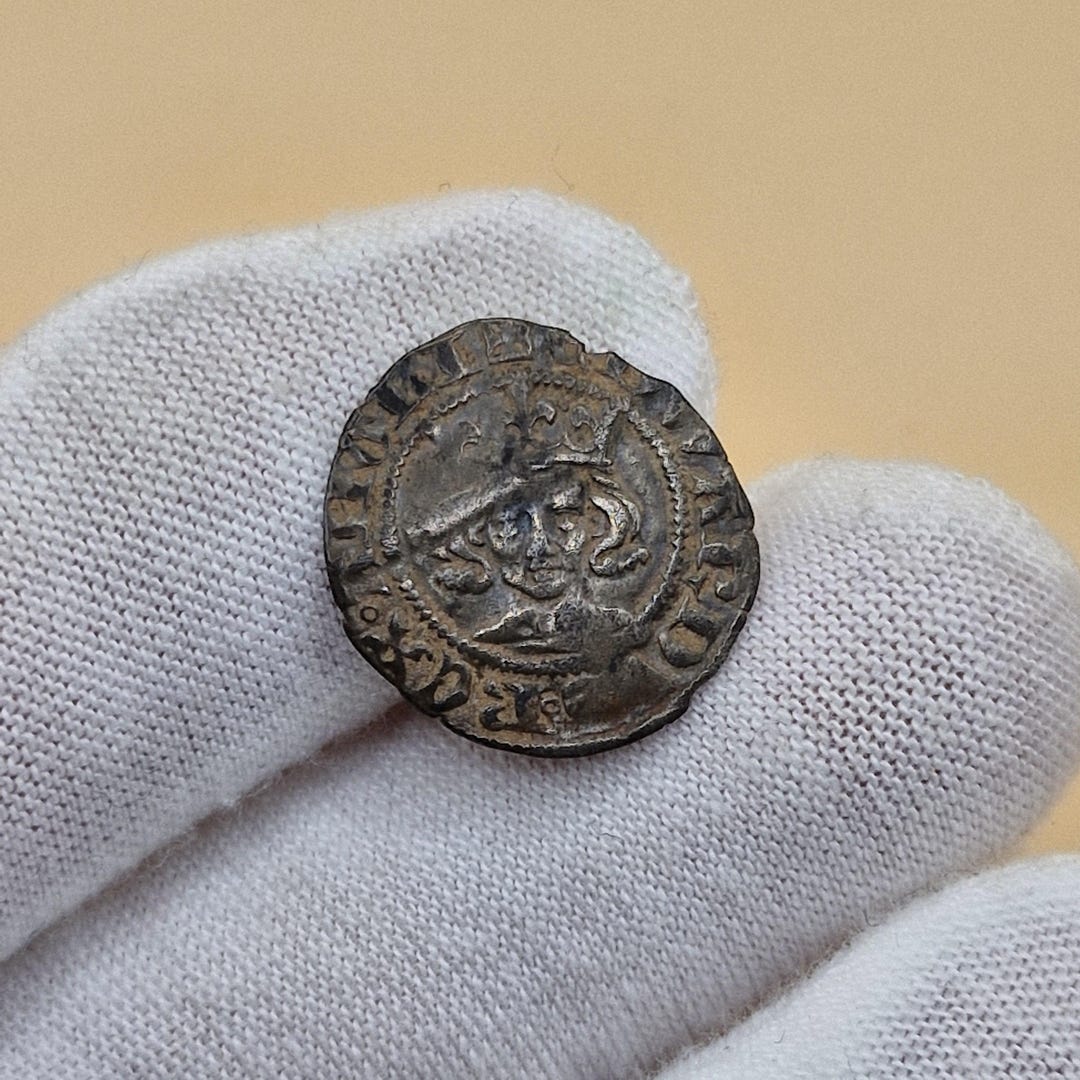 Genuine Edward III (1327 - 1377) Medieval England Hammered Silver Half ...