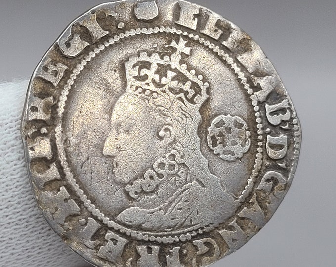 Genuine 1593 Elizabeth 1st Tudor Silver Sixpence - Mm Tun - Tower Mint ...