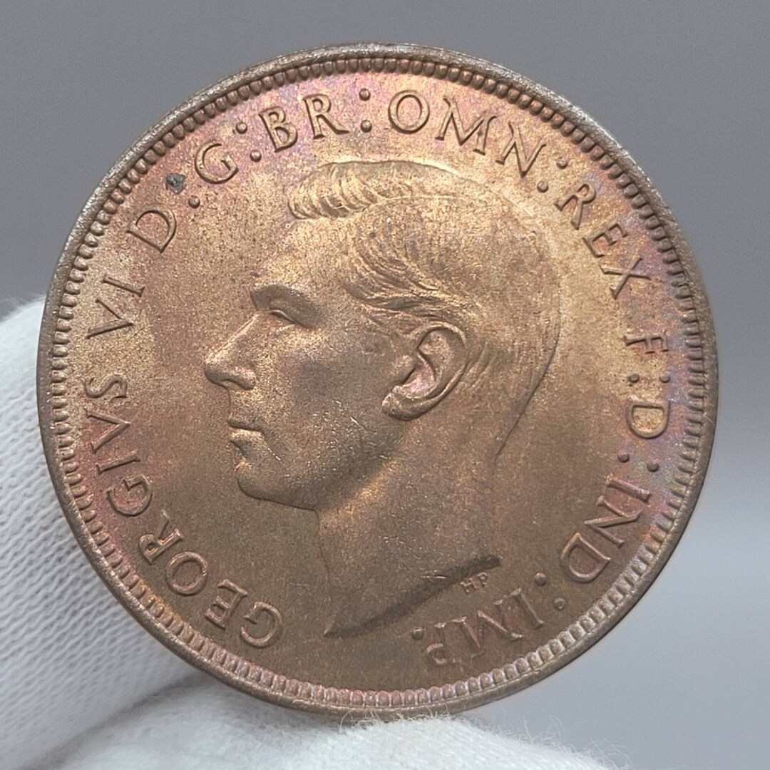 Genuine 1938 George VI One Penny AUNC - Etsy