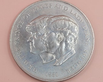 1981 Crown Coin the Royal Wedding of Lady Diana Spencer and - Etsy