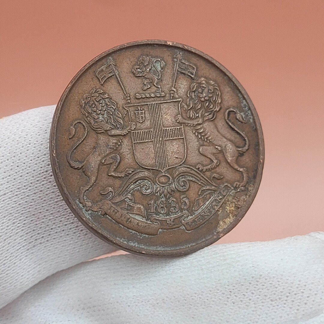 Antique 1835 British East India Company One Quarter Anna Coin - Etsy