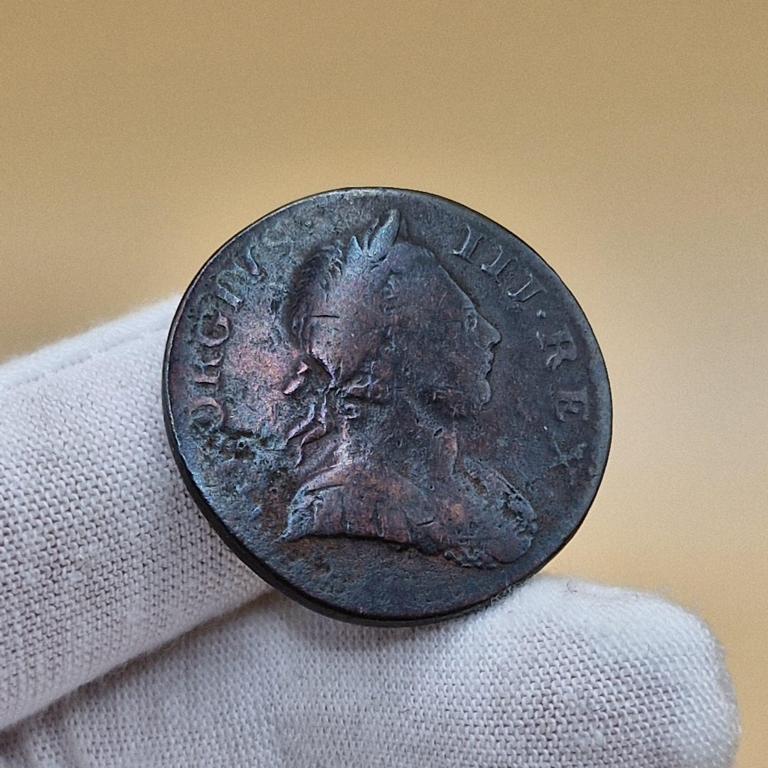 Antique 1771 George III Copper Half Penny Coin - Etsy