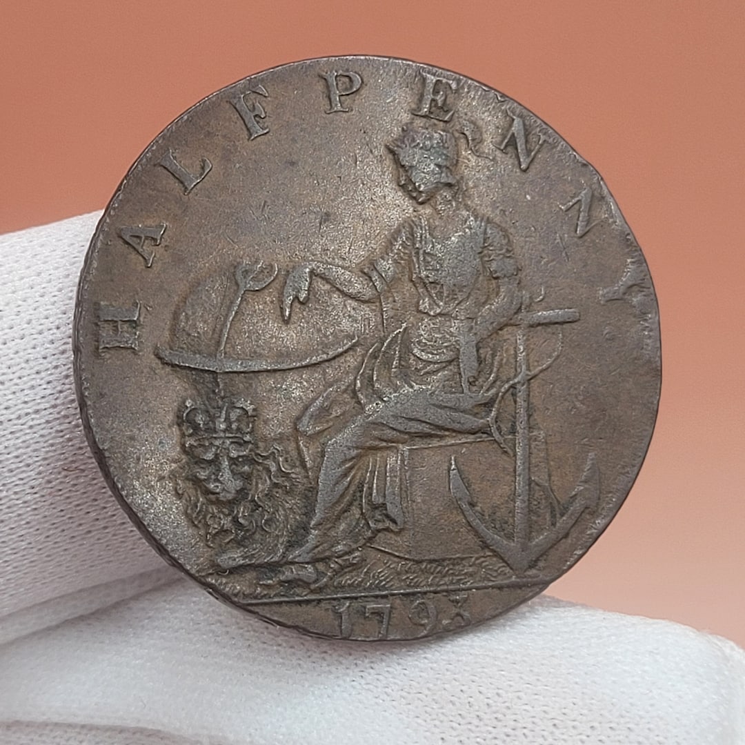 Genuine 1793 Emsworth Half Penny Token Coin - George III Era - Etsy