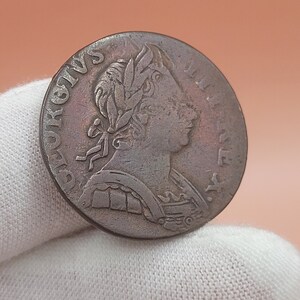 Genuine 1775 George III Copper Half Penny Colonial Evasion Mistruck - Etsy