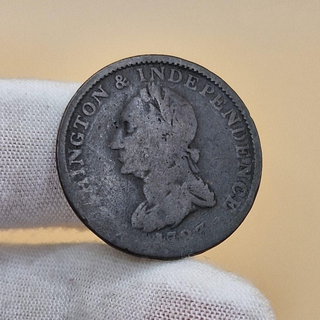 Genuine 1783 United States and Independence One Cent Token - George ...