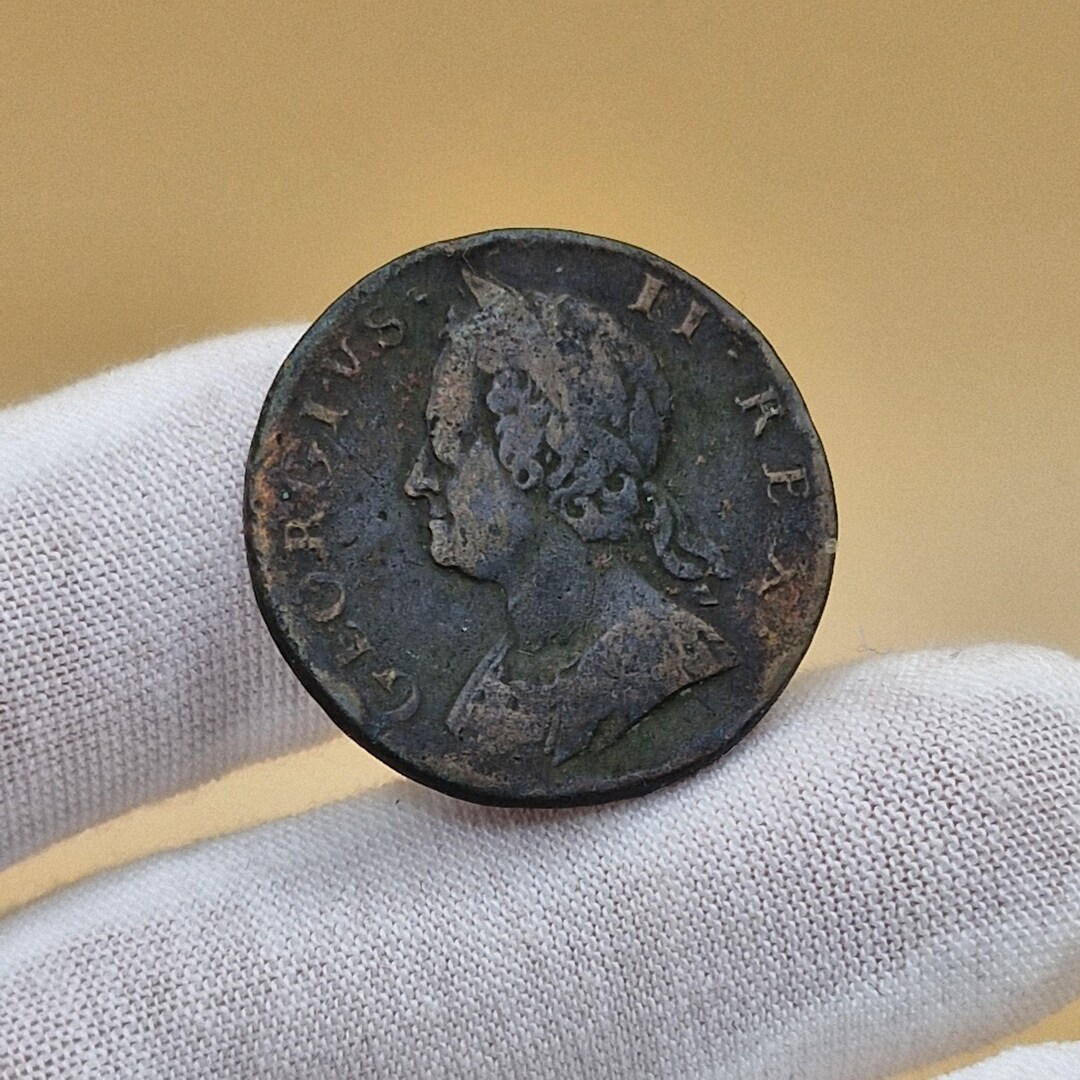 Genuine George II 1748 Half Penny Coin Great Britain - Etsy