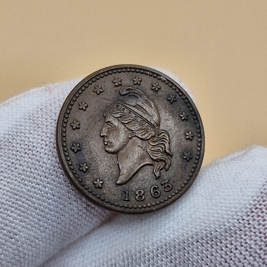 Genuine 1863 United States of America - Civil War Token - Army and Navy ...